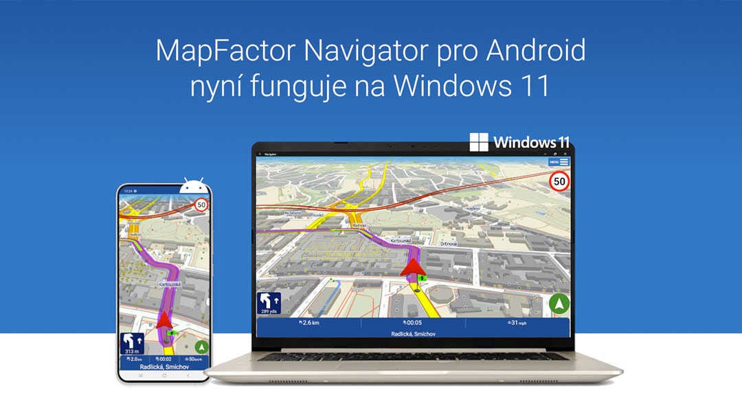 Navigace MapFactor Navigator pro Android nyní funguje i na Windows 11 - IT Revue