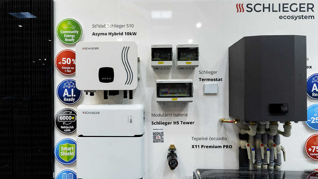 Schlieger představil tepelná čerpadla, střídače a baterie. Budou řízené ...